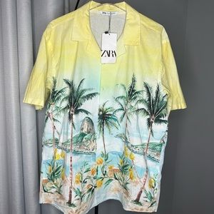 Zara | Shirts | Nwt Zara Man Palm Tree Relaxed Fit Shirt Size Xl | Poshmark